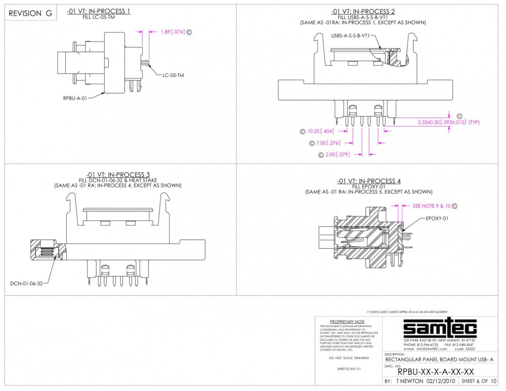 Samtec RPBU drawing page 6