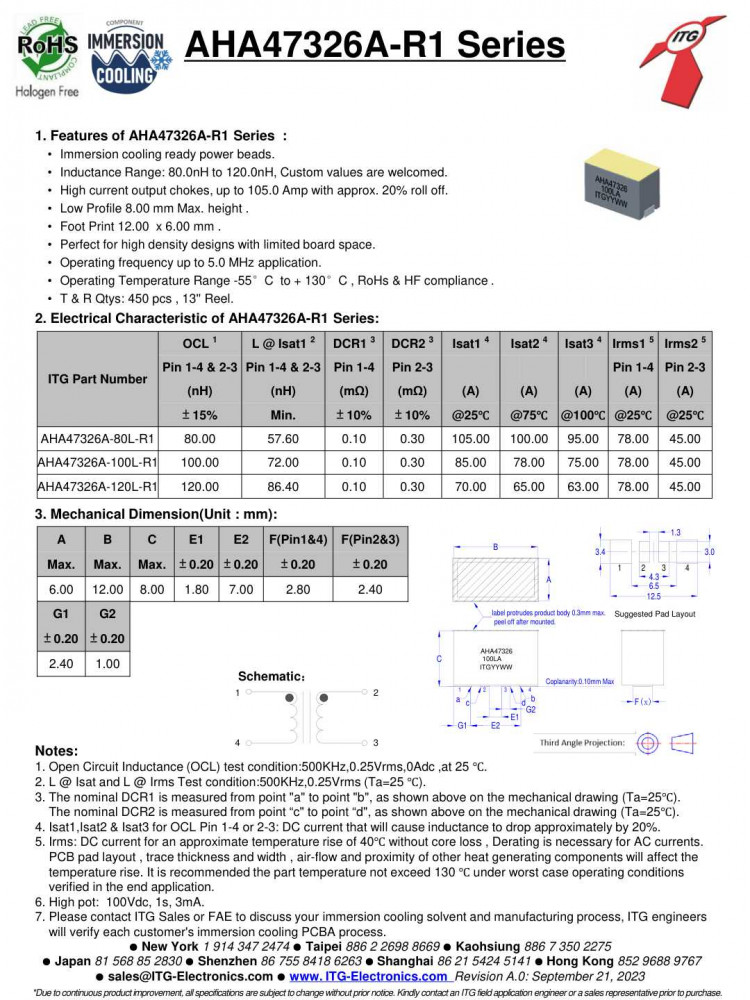 AHA47326A-R1 product documentation page 1