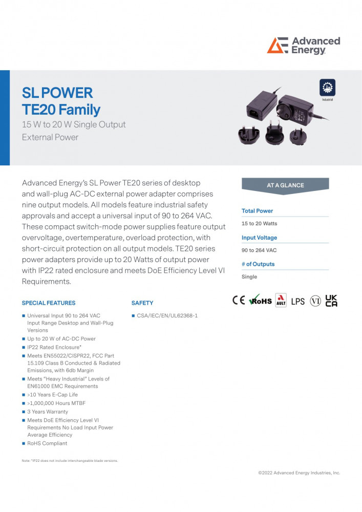 TE20 series document page 1