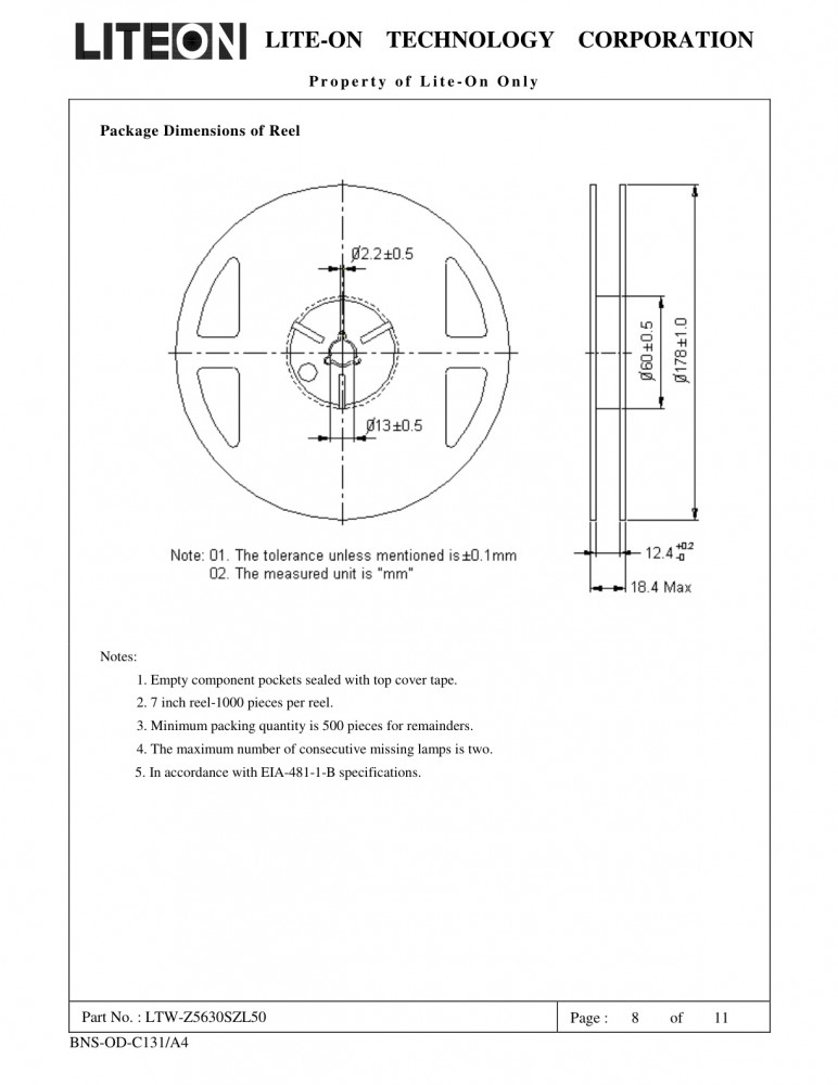 LTW-Z5630SZL50 datasheet page 9