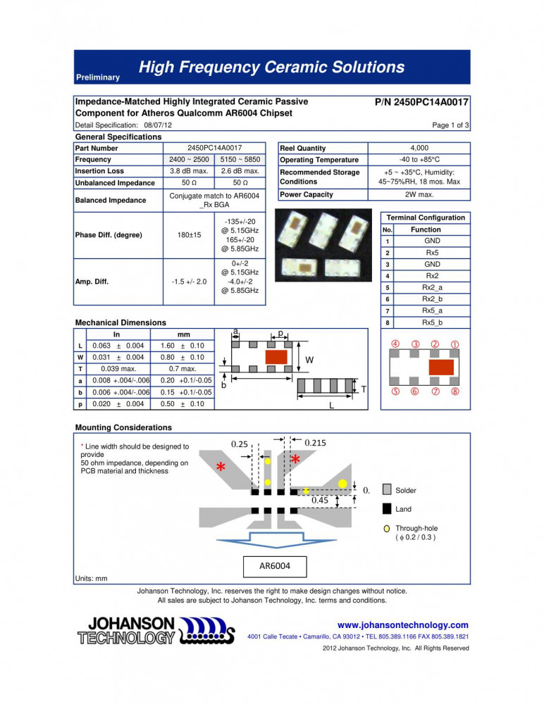 2450PC14A0017 datasheet page 1