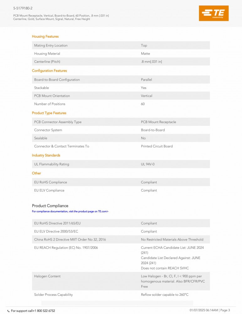 TE Connectivity 5-5179180-2 technical document page 3