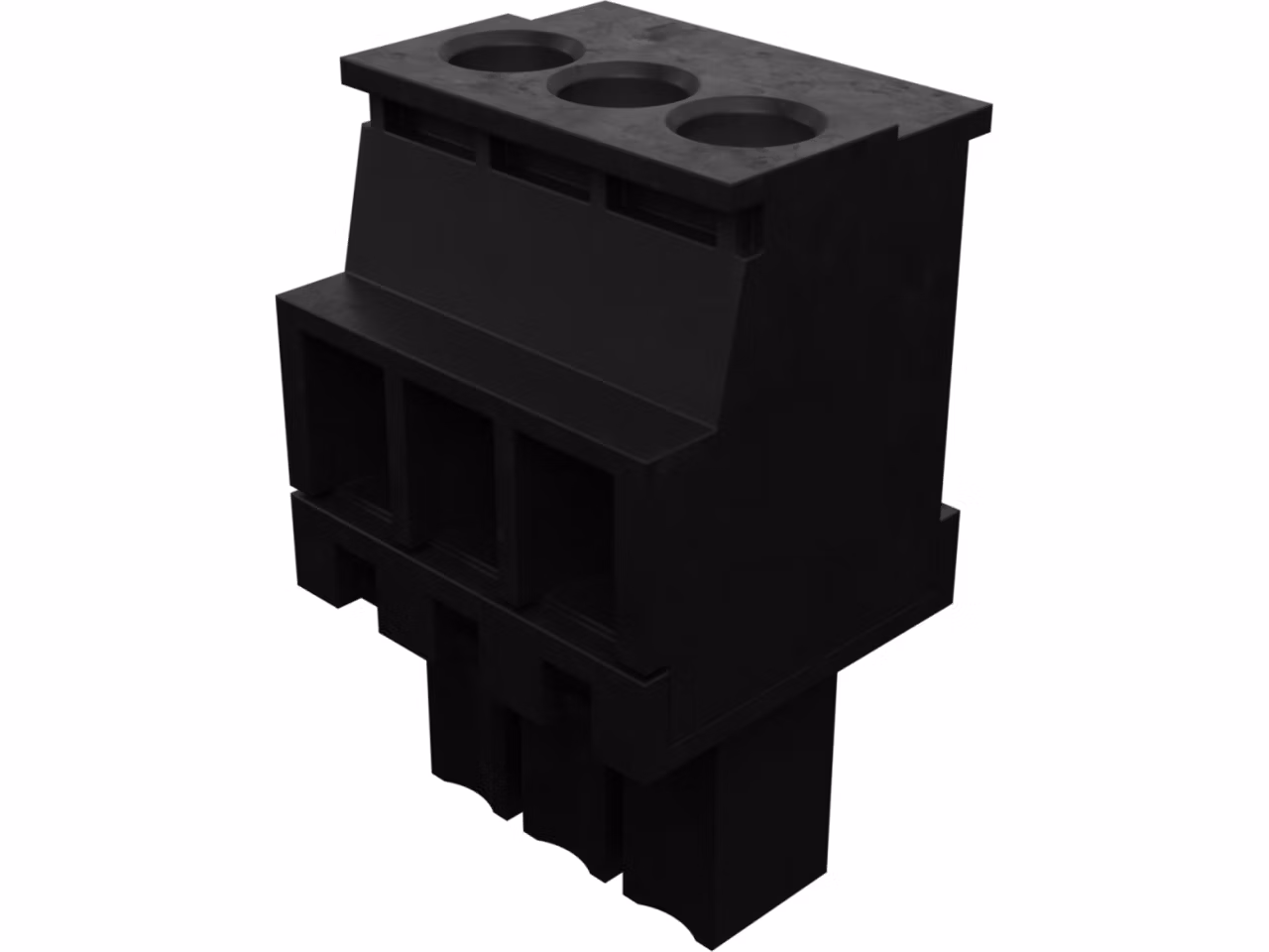 3.50mm Pitch Eurostyle Vertical Plug, with Standard Imprinting, Rear Wire Entry, Gold (Au) Plated, Black, 3 Circuits for sale