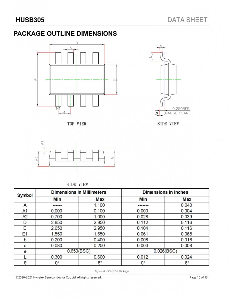 HUSB305 datasheet page 10
