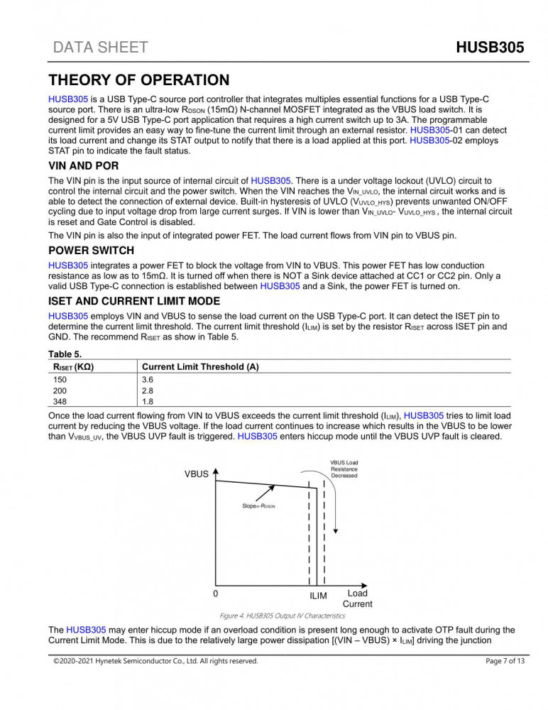 HUSB305 datasheet page 7