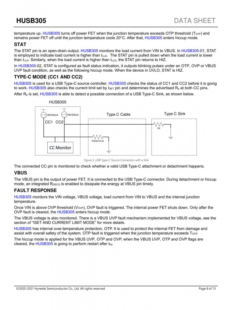 HUSB305 datasheet page 8