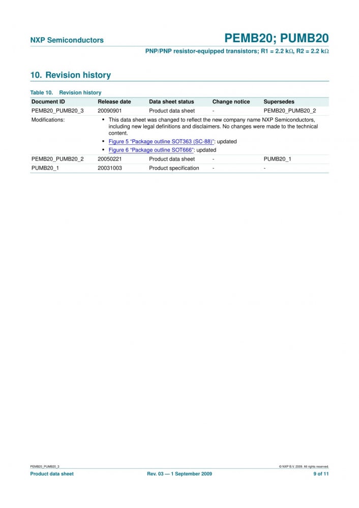 PUMB20 datasheet page 9