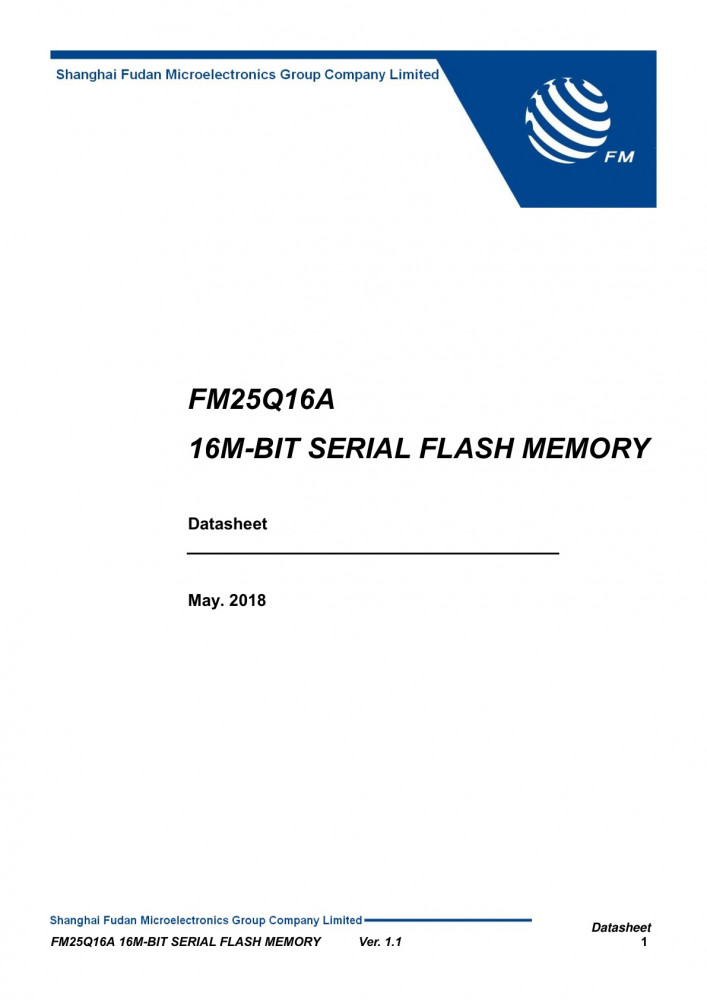 FM25Q16A datasheet page 1