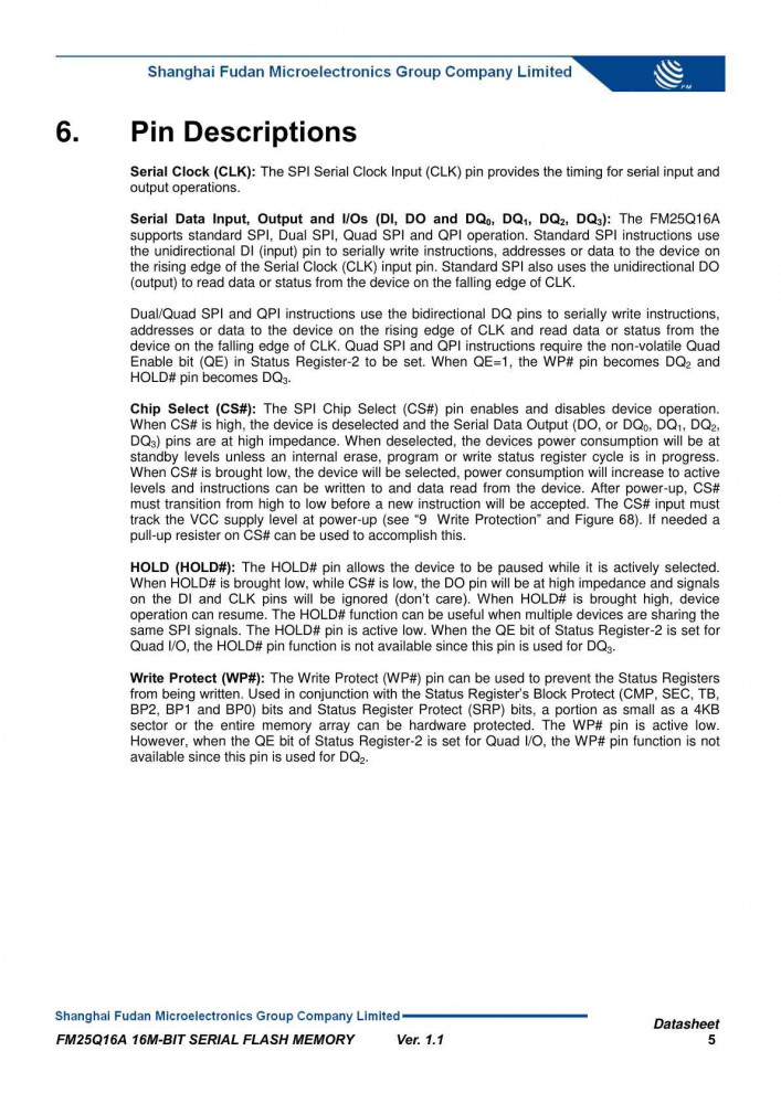 FM25Q16A datasheet page 5