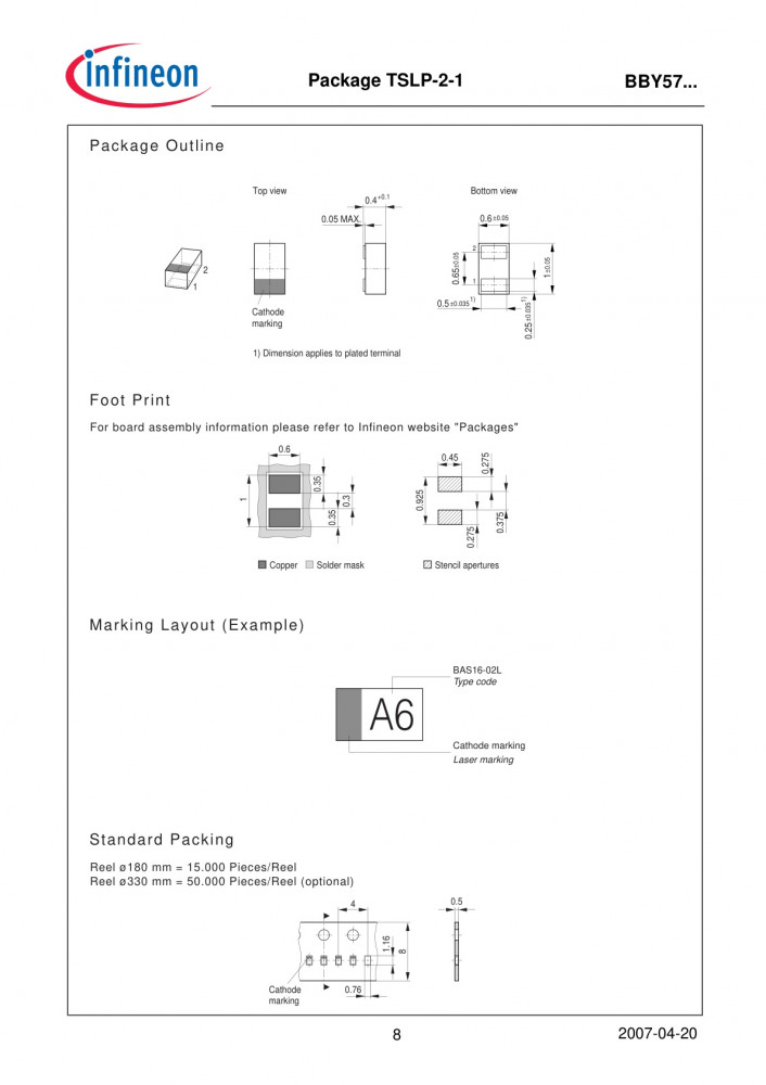 BBY57 silicon tuning diode document page 8