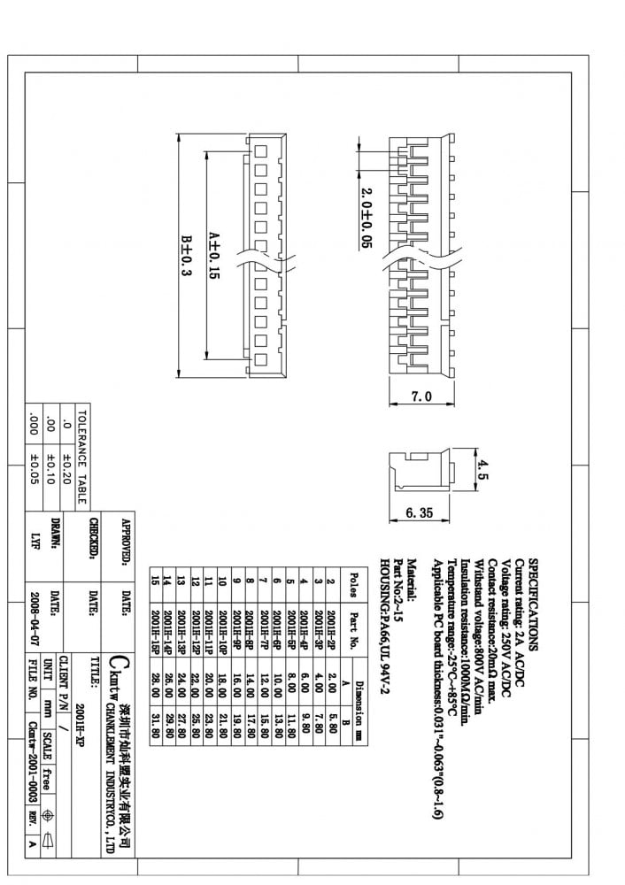 Ckmtw 2001H series technical drawing