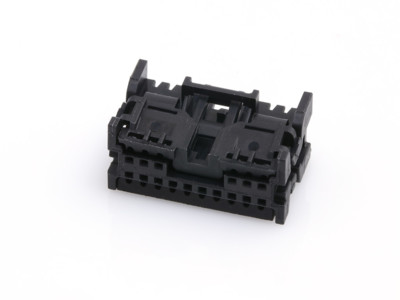 HSAutoLink II Unsealed Header, Right-Angle, 12 Circuits, Key B, Gray