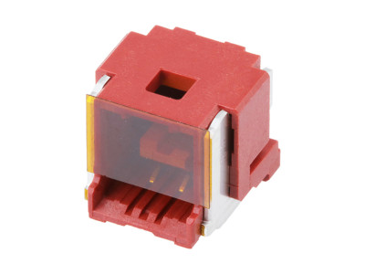 SlimStack Board-to-Board Receptacle, 0.40mm Pitch, Surface Mount, Dual Row, Vertical, 1.00mm Stacking Height, with Solder Tabs, 20 Circuits