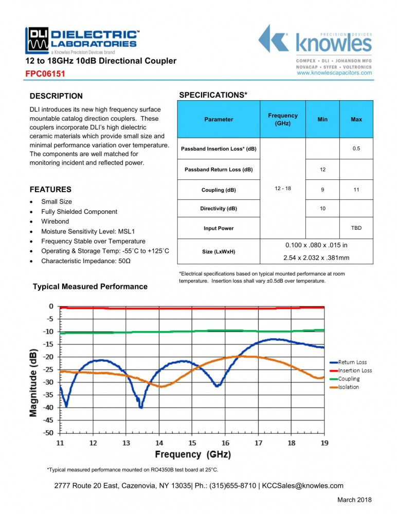 FPC06151 technical specification page
