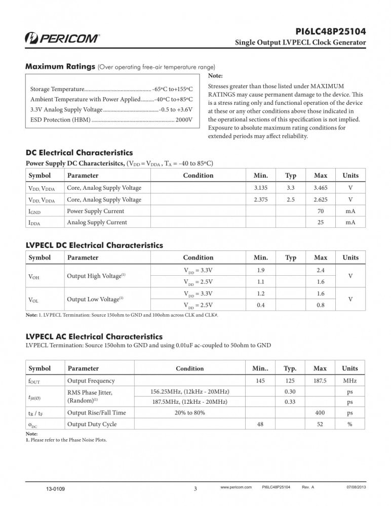 PI6LC48P25104LEX datasheet page 3
