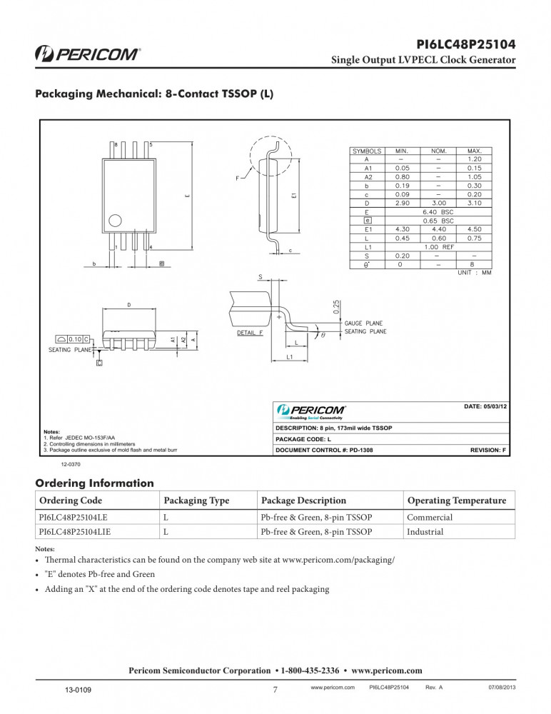 PI6LC48P25104LEX datasheet page 7