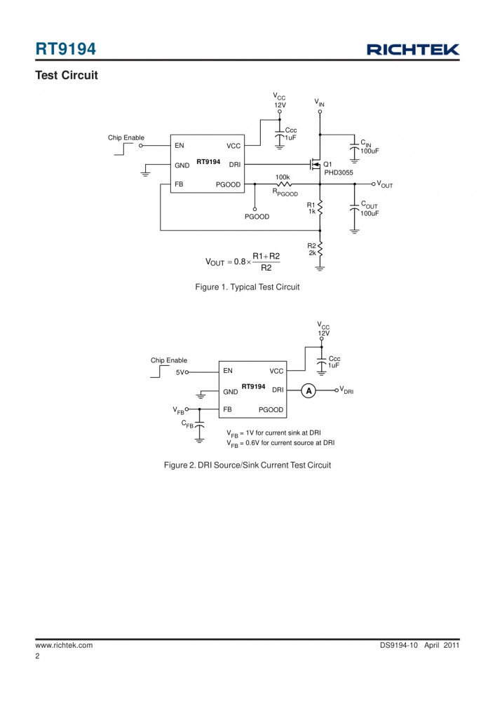 RT9194GE datasheet page 2