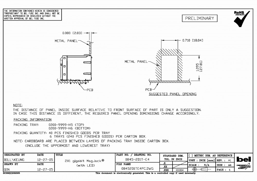 Bel Fuse 0845-2D1T-E4 technical document page 5