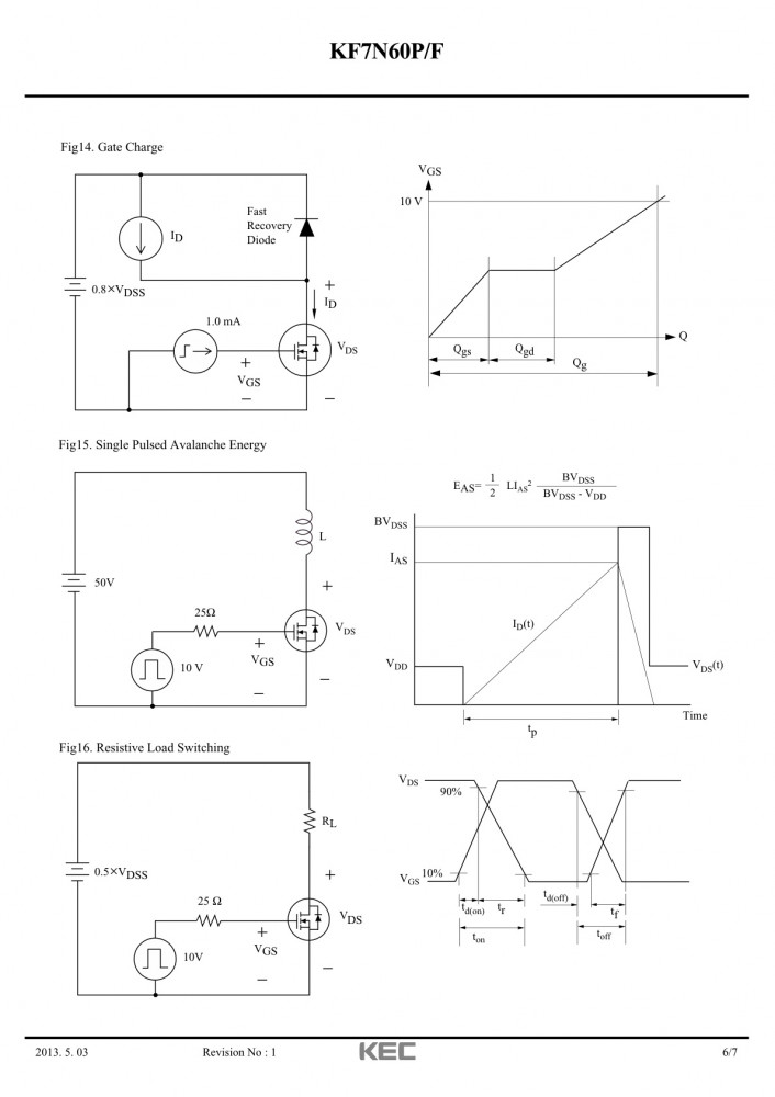 KF7N60F datasheet page 6