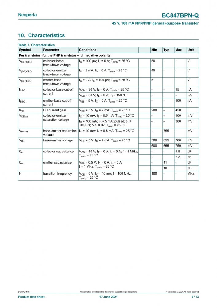 BC847BPN-QX datasheet page 5