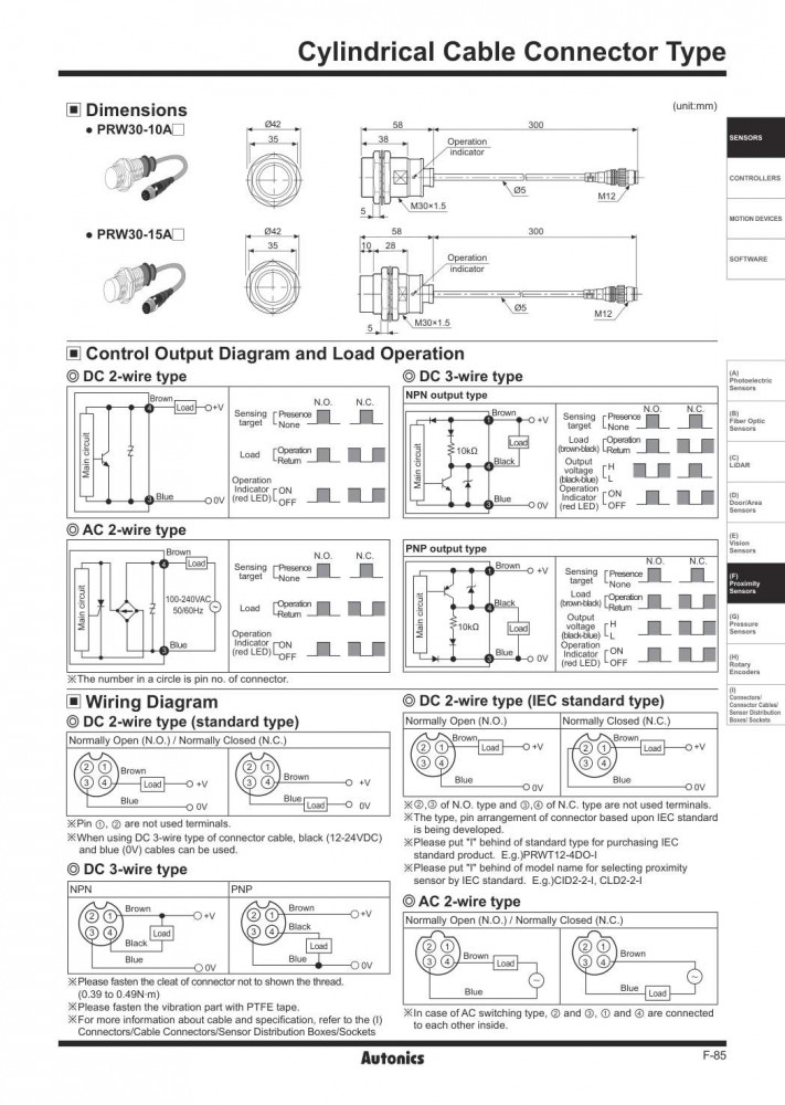 PRW Series technical document page 6