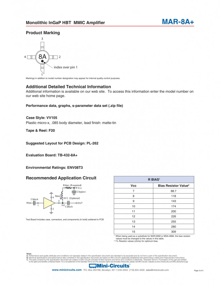 MAR-8A+ datasheet page 3