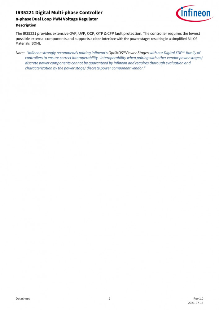 IR35221 datasheet page 2