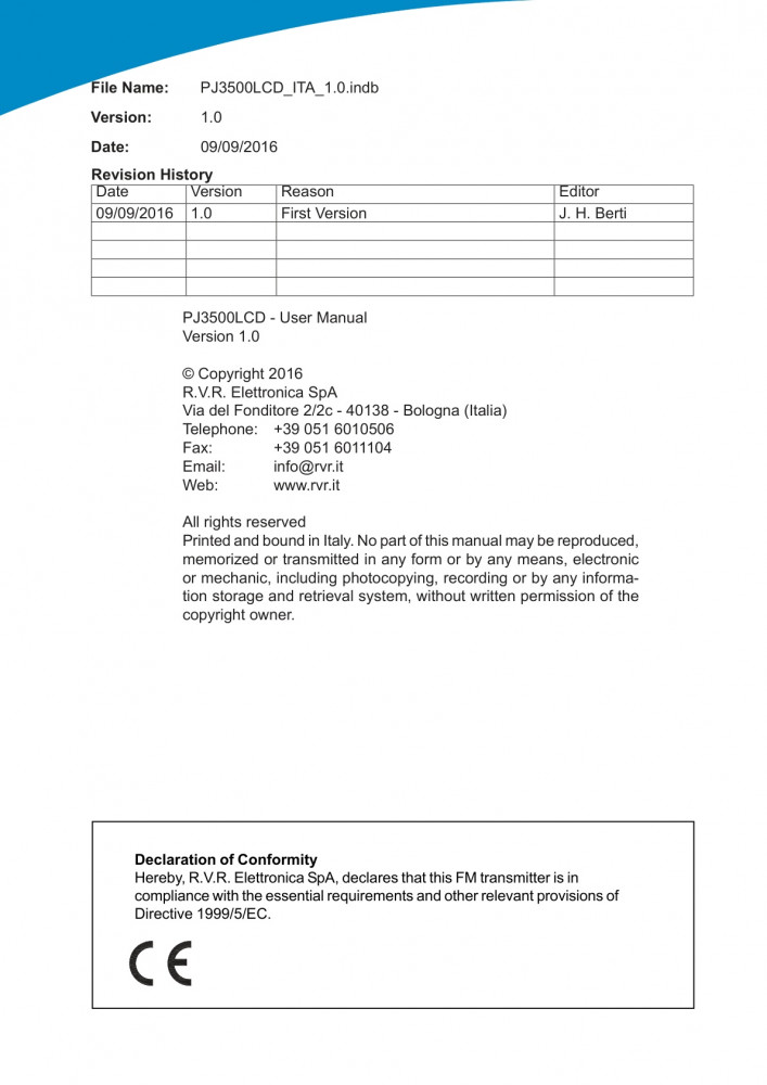 PJ3500LCD technical document page 2