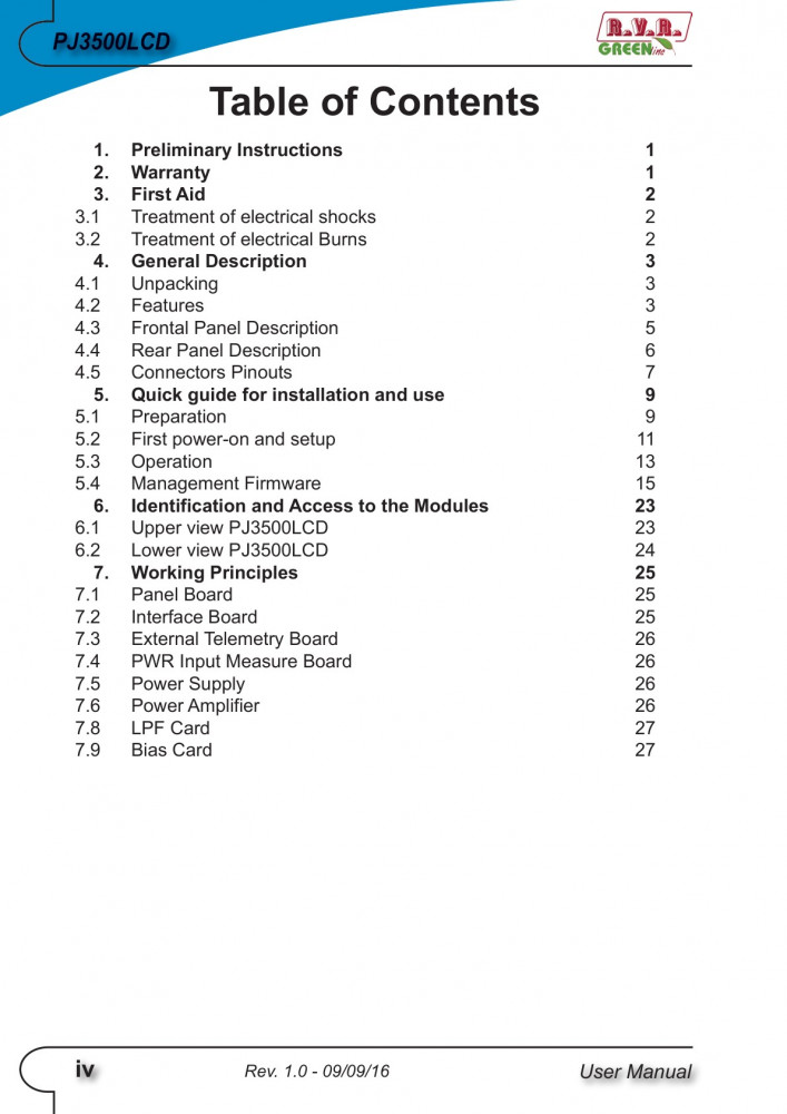 PJ3500LCD technical document page 6