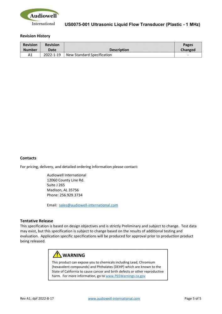 US0075-001 packaging and precautions