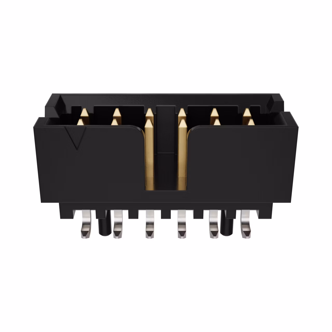 2.00mm Pitch, Milli-Grid PCB Header, Dual Row, Vertical, Surface Mount, Shrouded, 12 Circuits, 0.76µm Gold (Au) Plating, Dual Side Slots, Center Polarization, with Peg, Tape and Reel for sale