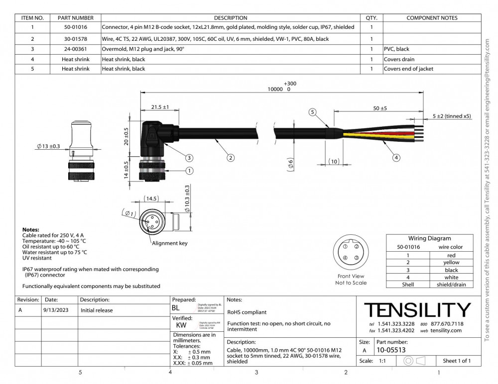 Tensility International 10-05513 product drawing