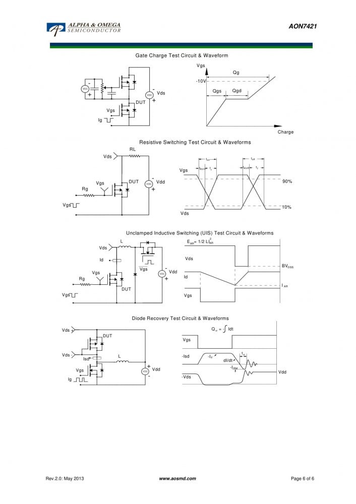 AON7421 datasheet page 6