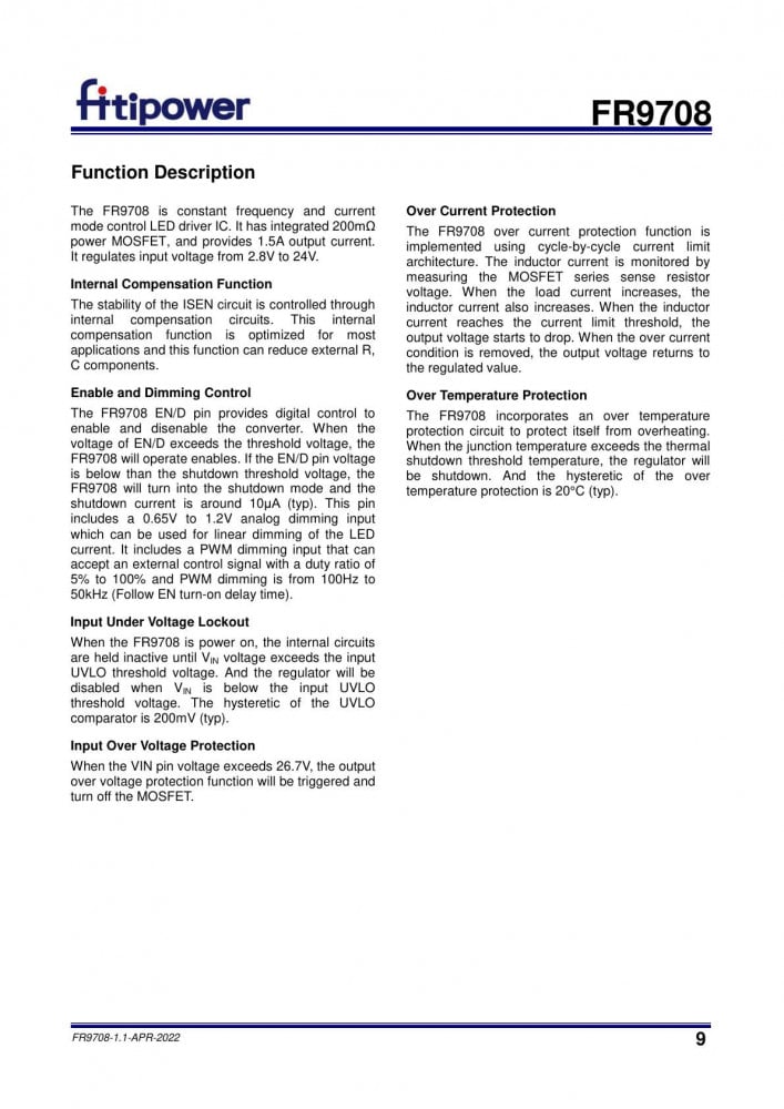 FR9708S6 datasheet page 9