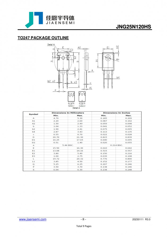 JNG25N120HS datasheet page 8