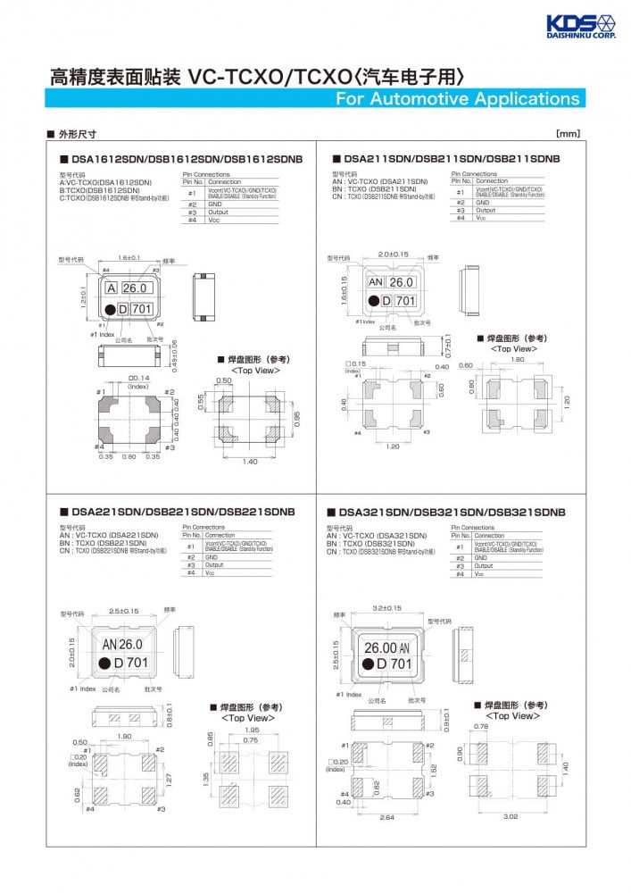 KDS DSB221SDN datasheet page 2