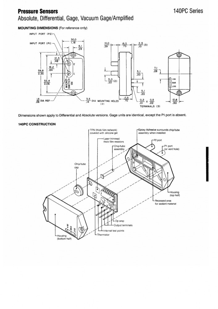 Honeywell 143PC01D datasheet page 4