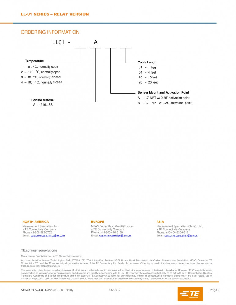 LL-01 Series datasheet page 3