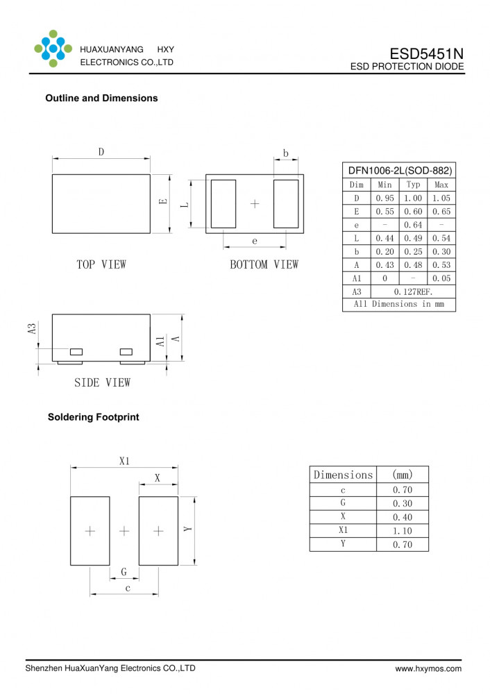 ESD5451N datasheet page 3