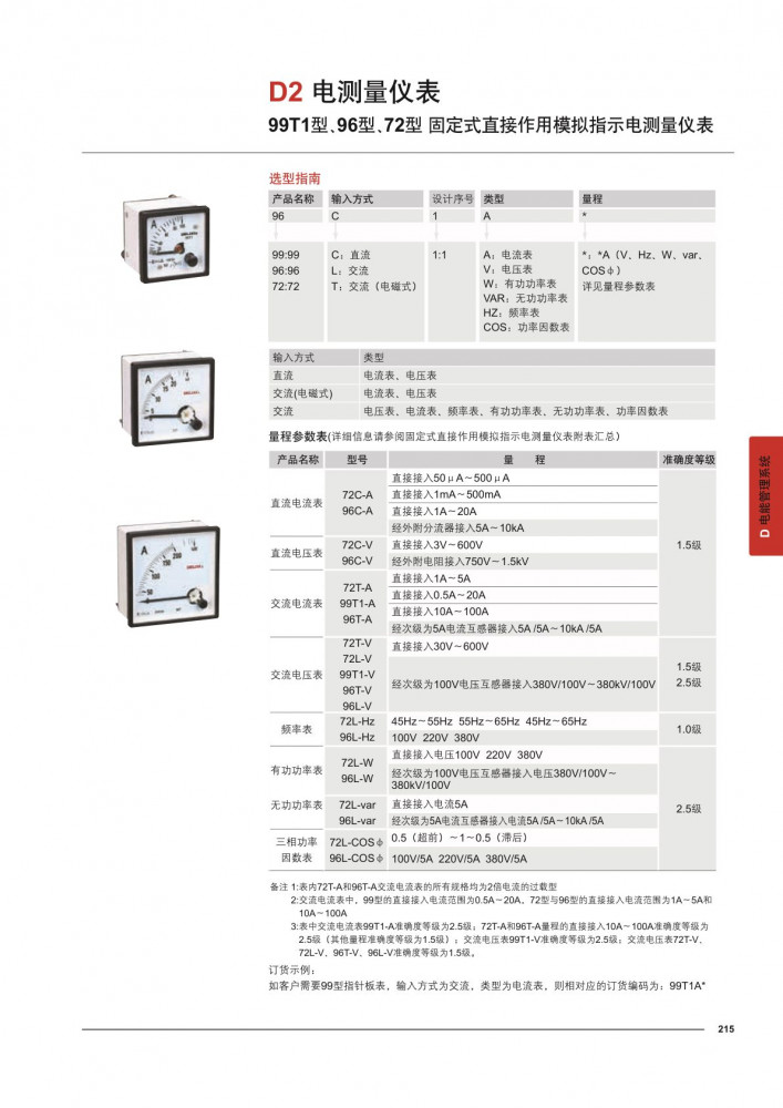Delixi Electric 99T1A100 technical document page 1