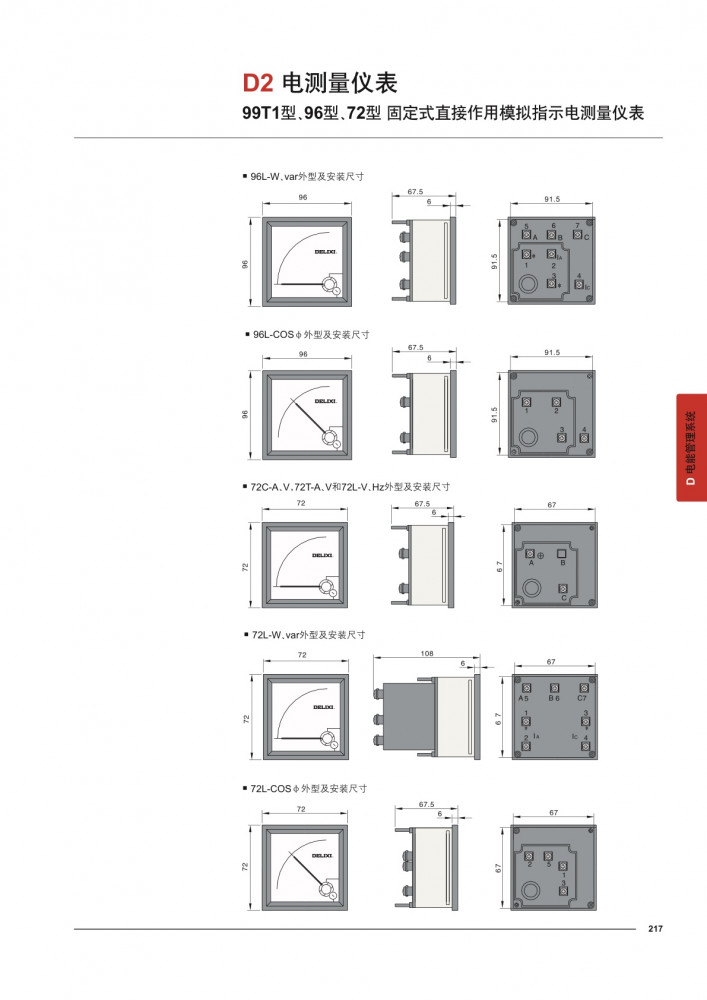 Delixi Electric 99T1A100 technical document page 3