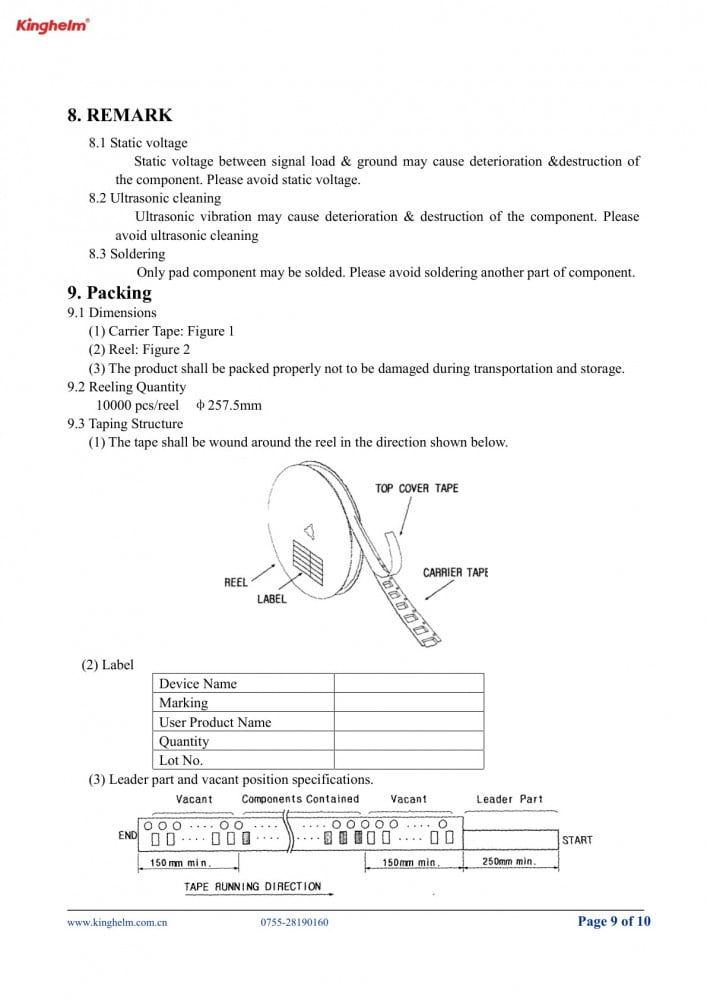 KH-SAWD1921A datasheet page 9