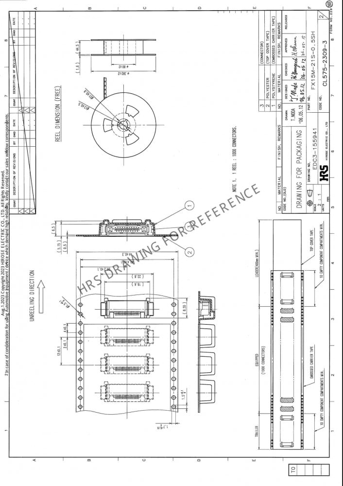 HRS FX15M-21S-0.5SH document page 2