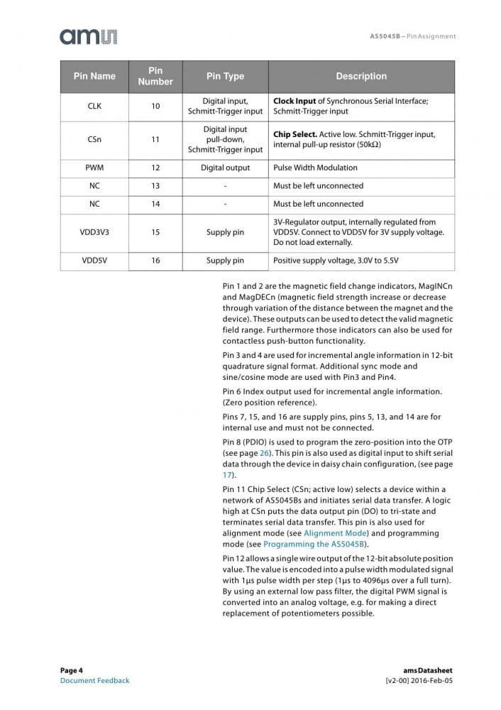 AS5045B datasheet page 4