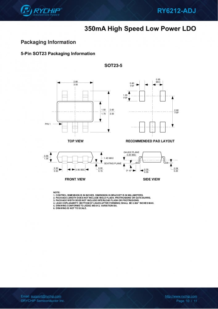 RY6212-ADJM5R datasheet page 10