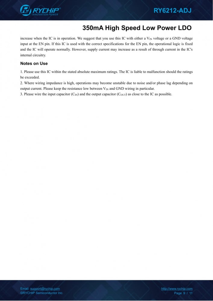 RY6212-ADJM5R datasheet page 9