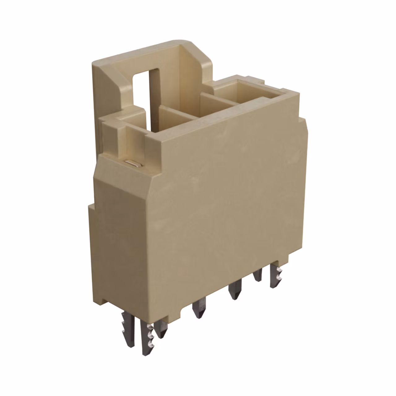 Ultra-Fit Vertical Header, 3.50mm Pitch, Single Row, 3 Circuits, with Solder Clips, 0.38µm Gold (Au) Plating, Natural, Glow-Wire Capable for sale