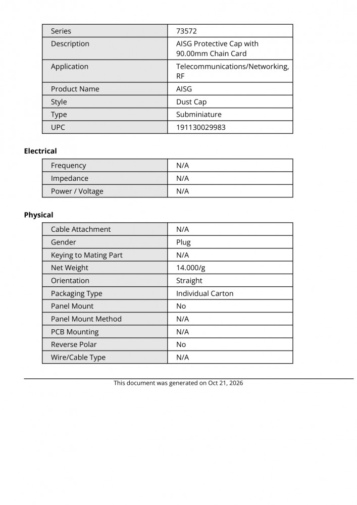 Product document image 2 for Molex 735720033