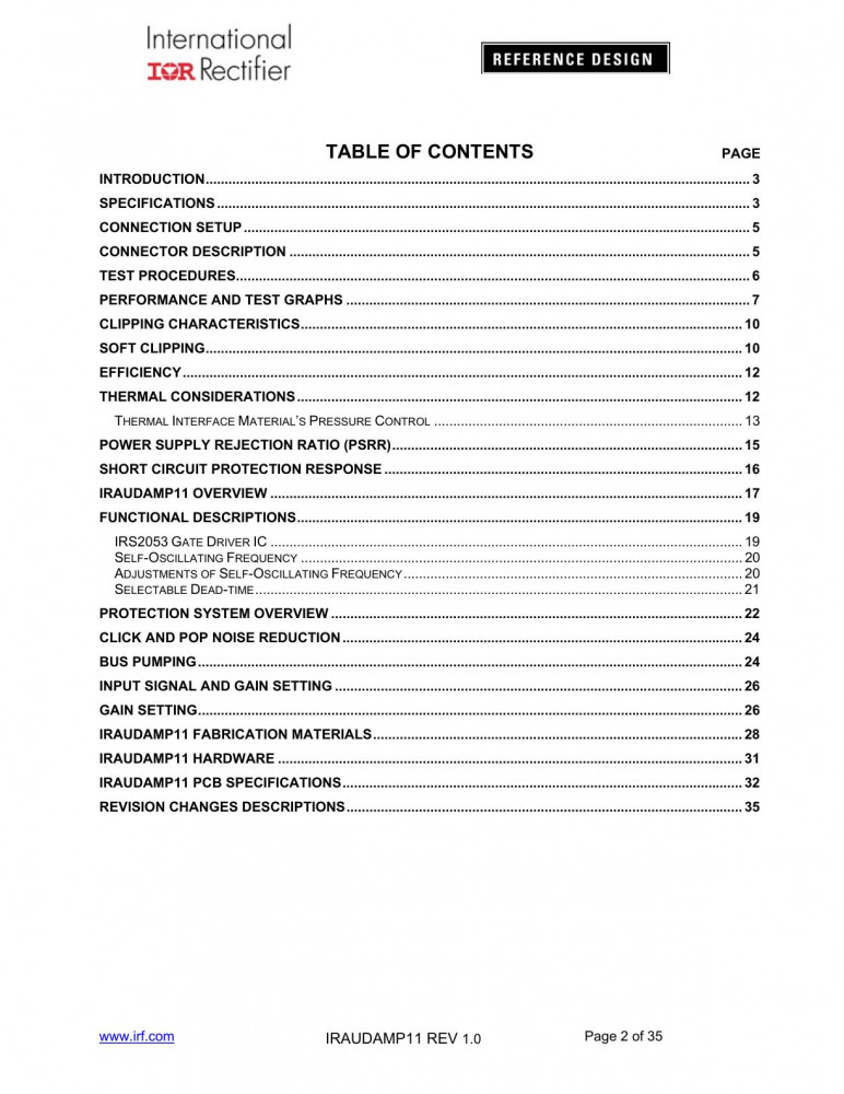 IRAUDAMP11 technical document page 2