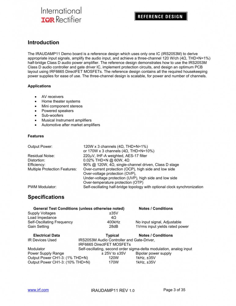 IRAUDAMP11 technical document page 3